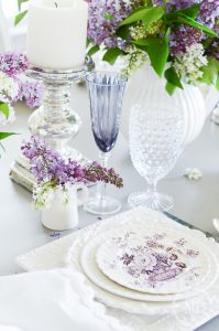 LILACS IN BLOOM TABLESCAPE - StoneGable