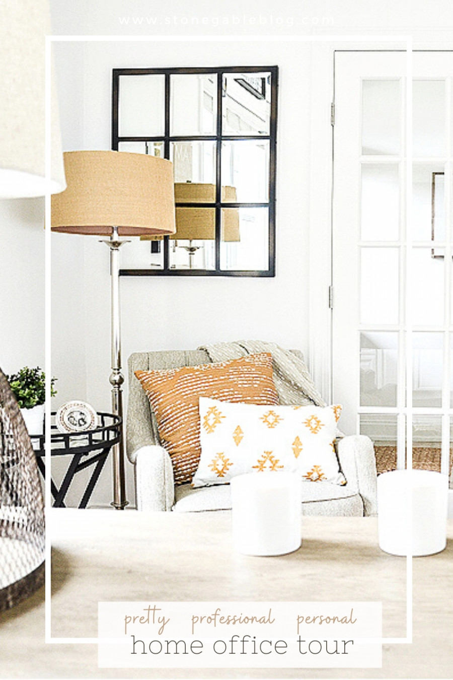 A PRETTY AND PERSONAL HOME OFFICE TOUR - StoneGable