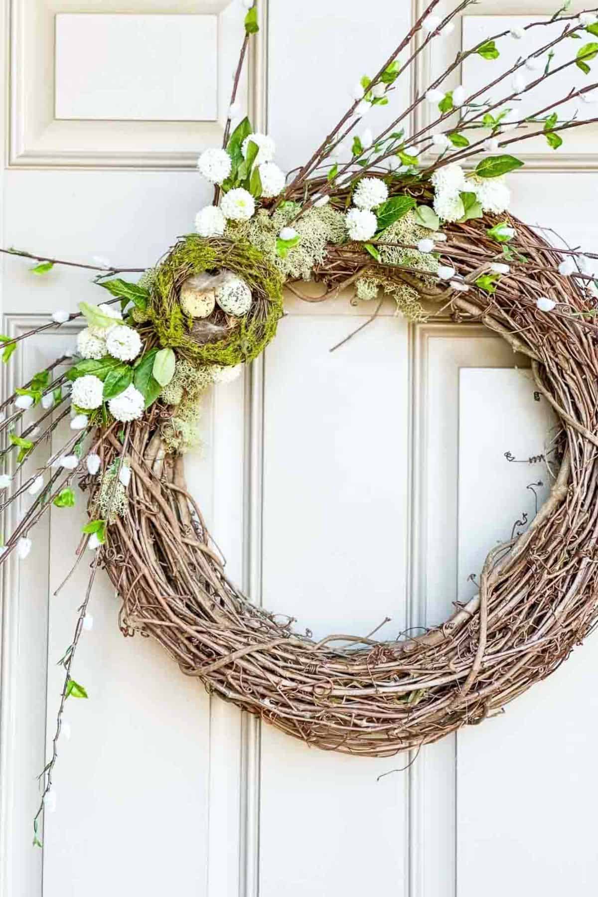 Simple Spring Pussy Willow Wreath Diy - StoneGable