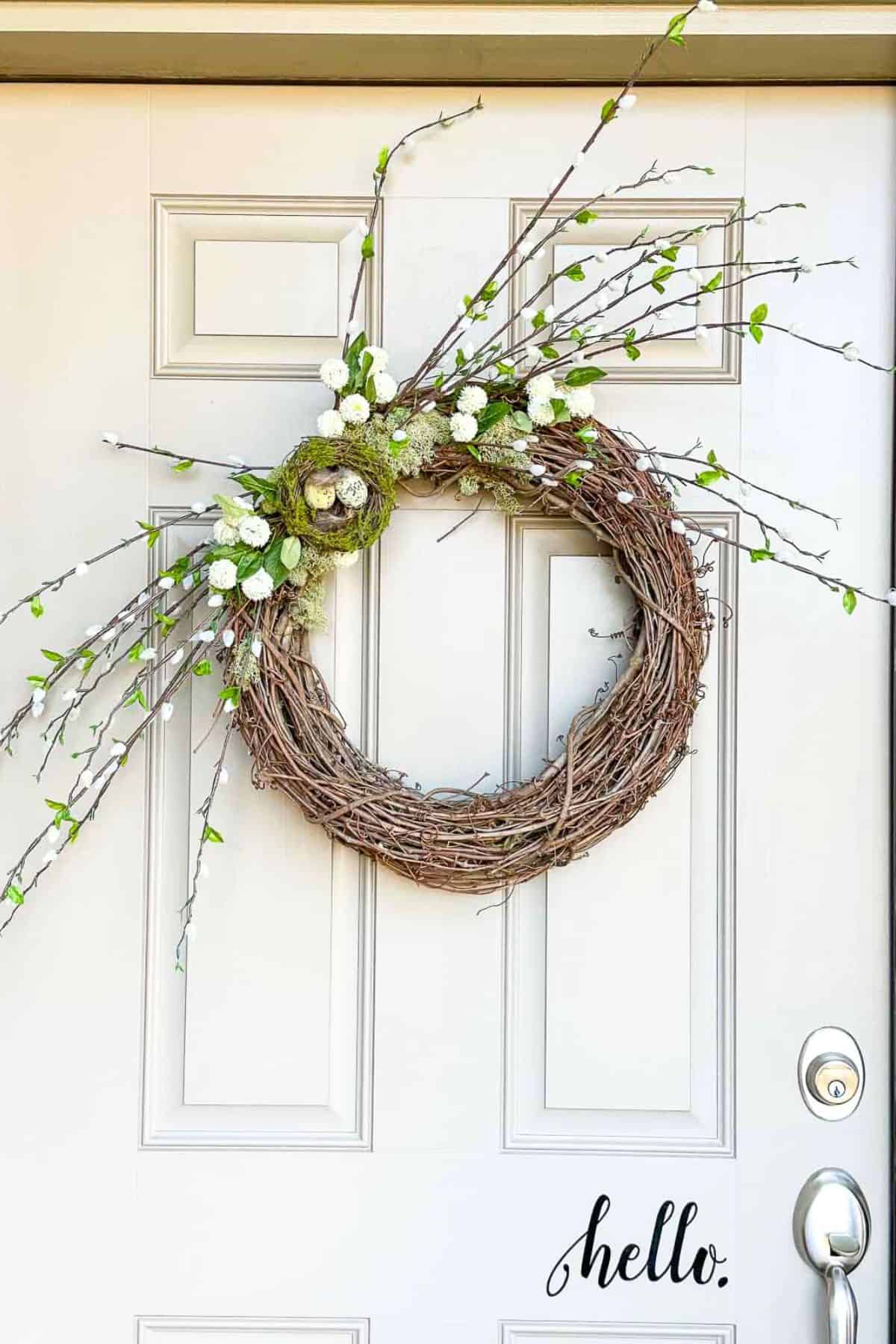 Simple Spring Pussy Willow Wreath Diy - StoneGable