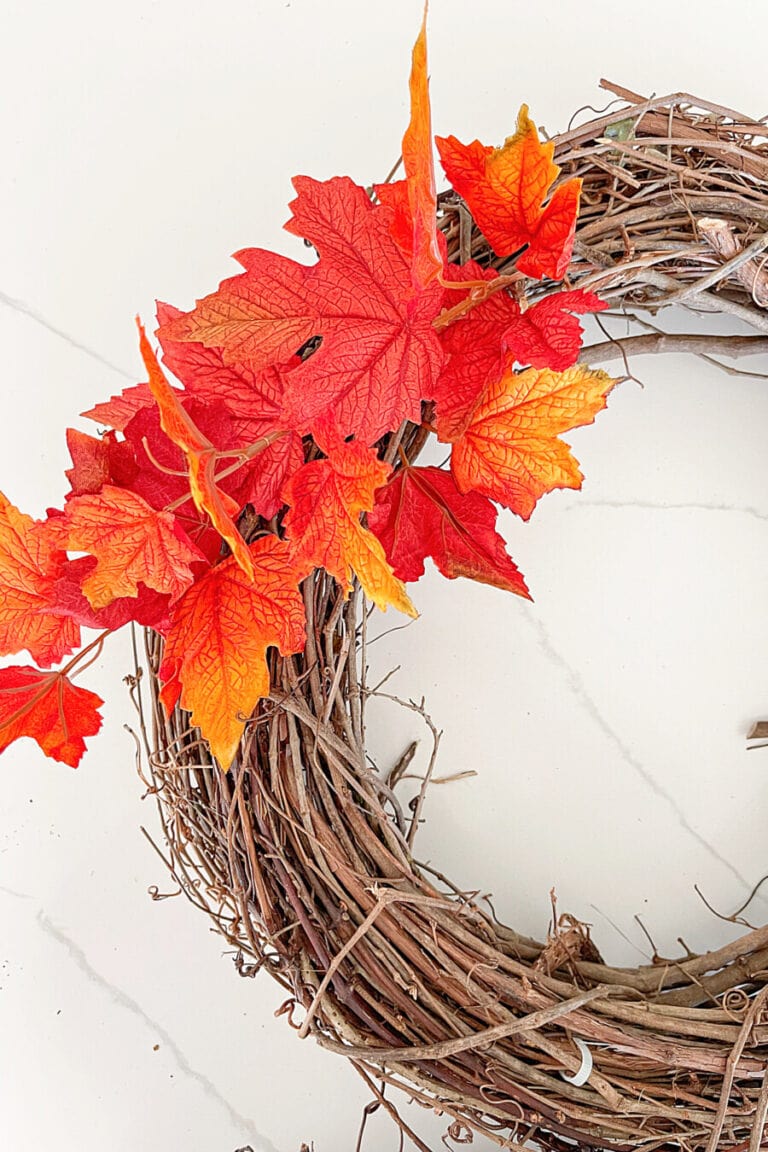 Brambly And Bright Leafy Fall Wreath DIY - StoneGable