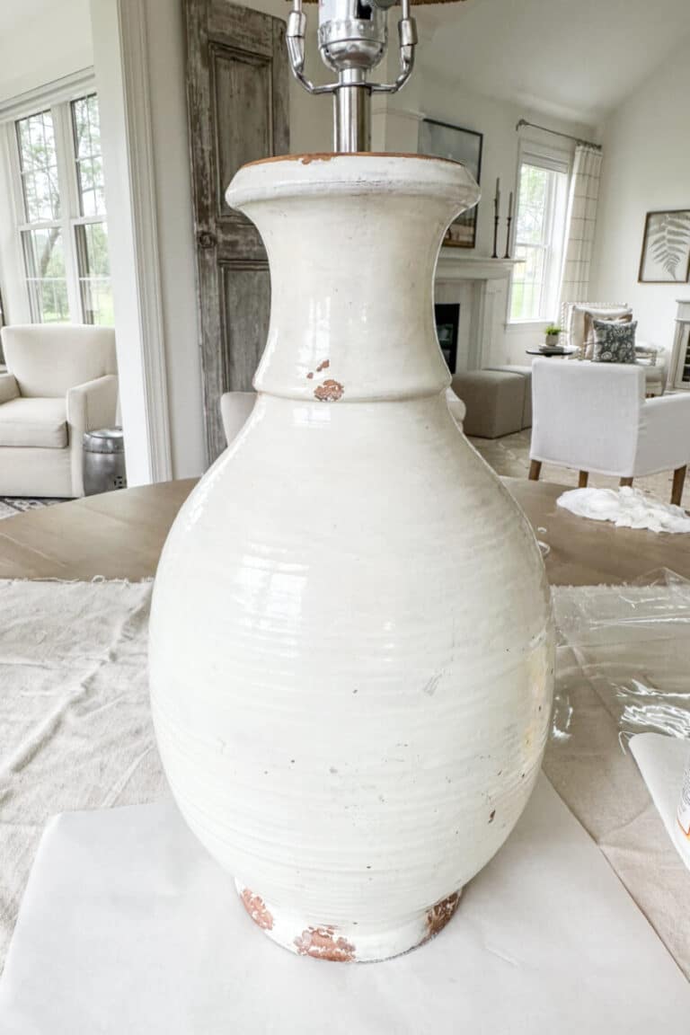 Easy And Beautiful Decoupage Lamp DIY - StoneGable
