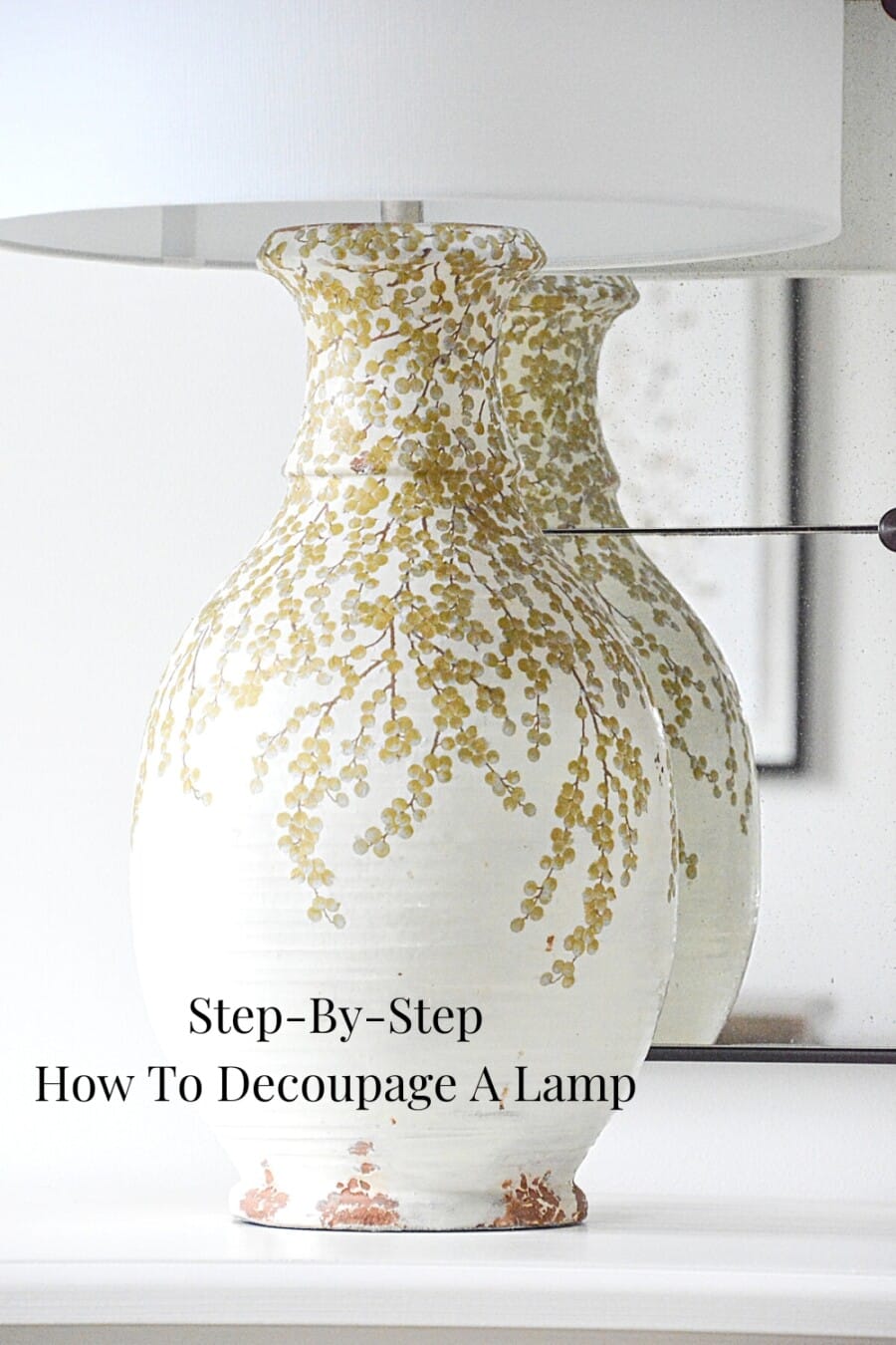 Easy And Beautiful Decoupage Lamp DIY - StoneGable