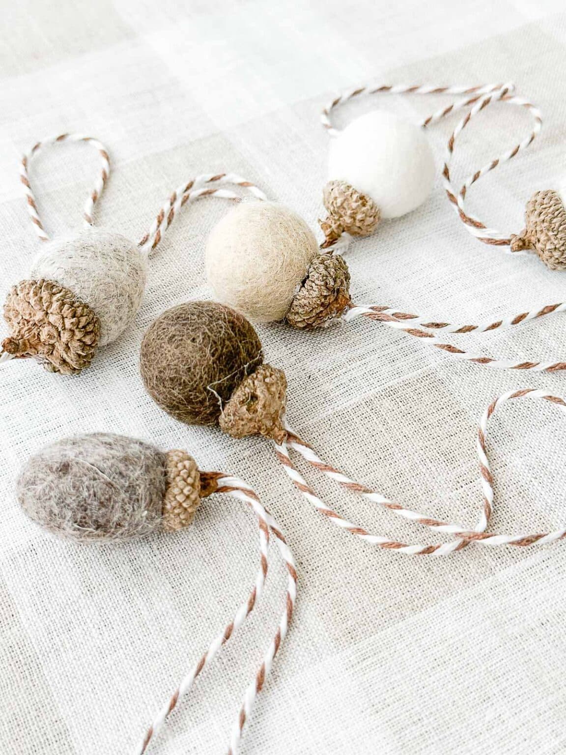 Felted Wool Ball Acorns: A Simple and Adorable Fall DIY - StoneGable