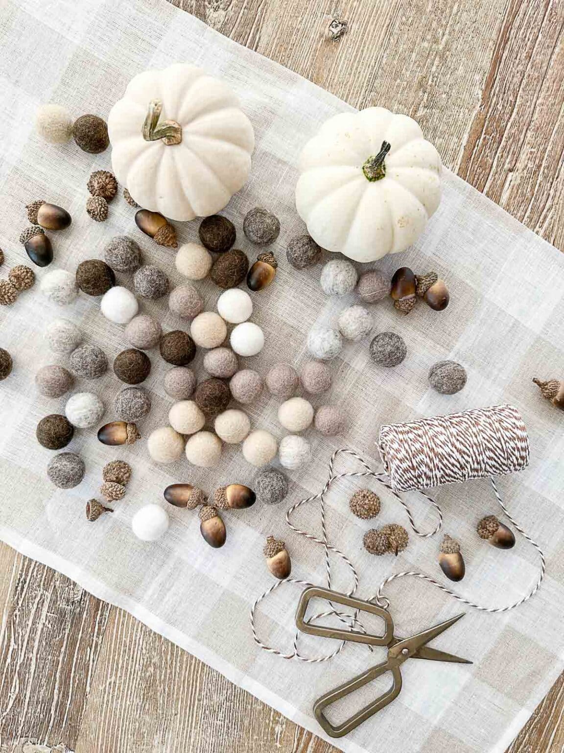 Felted Wool Ball Acorns: A Simple and Adorable Fall DIY - StoneGable