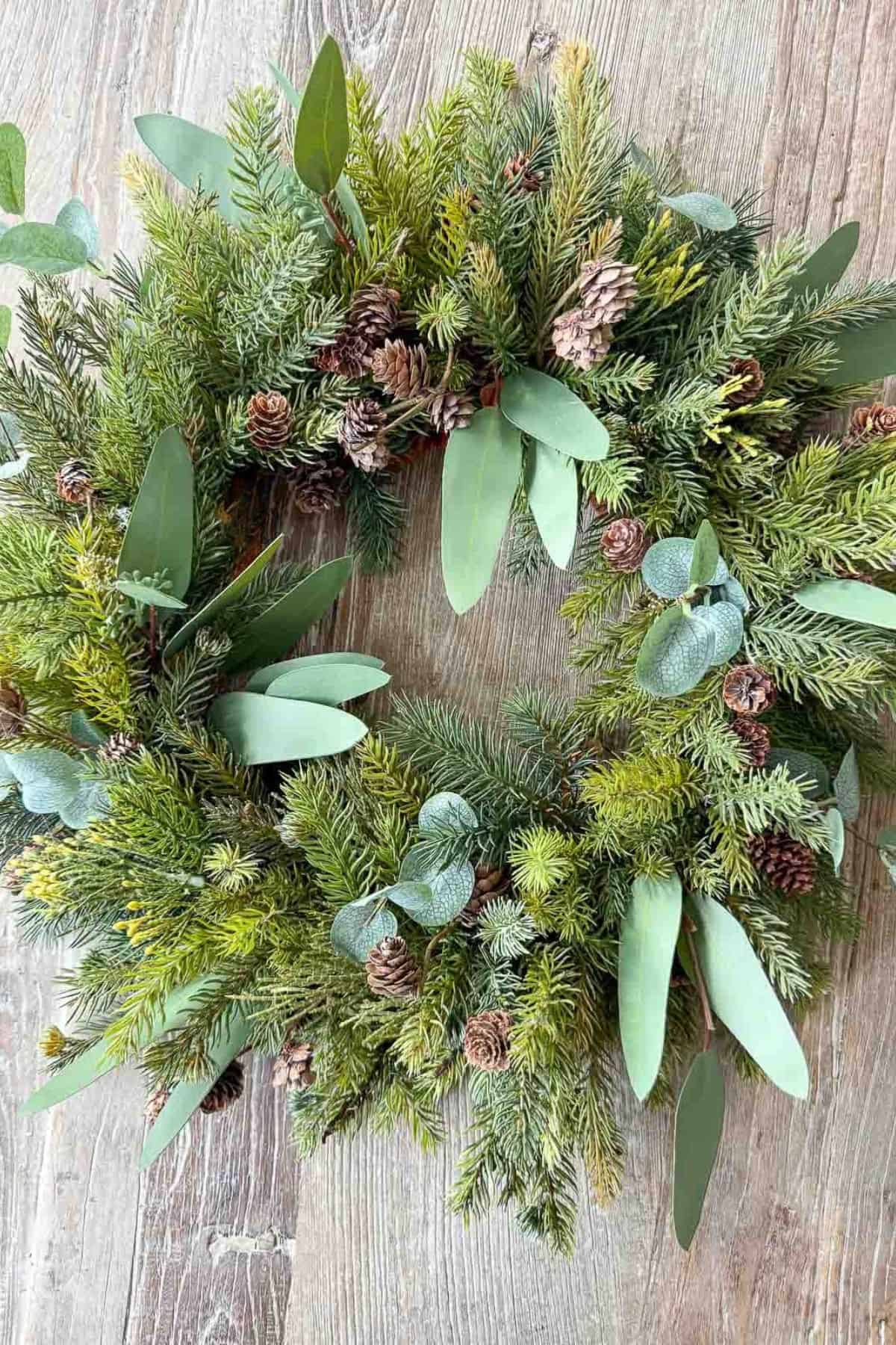 How To Make A Christmas Wreath Using What You Already Have - StoneGable